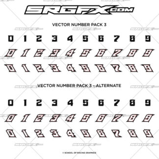 Vector Racing Number Set 3 | School of Racing Graphics