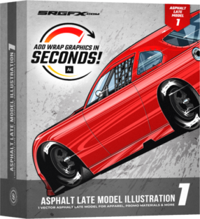 Asphalt Late Model Illustration for Apparel Archives | School of Racing ...