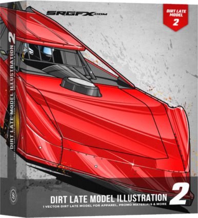 Dirt Late Model Illustration 2 | School of Racing Graphics