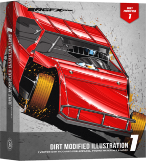 Dirt Modified Illustration 2 | School of Racing Graphics