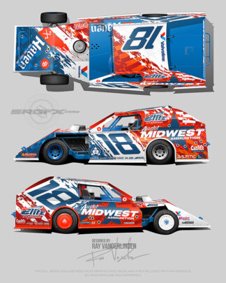 The Ultimate UMP Dirt Modified Template | School of Racing Graphics