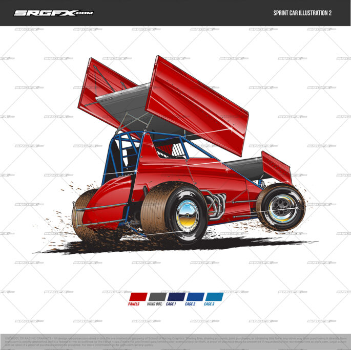 Winged/Wingless Sprint Illustration 2 | School of Racing Graphics