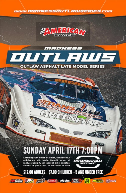Racing Event Poster Template 4 | SRGFX.com