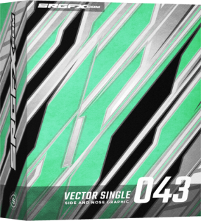 Vector Racing Graphic Single 043 | SRGFX.com