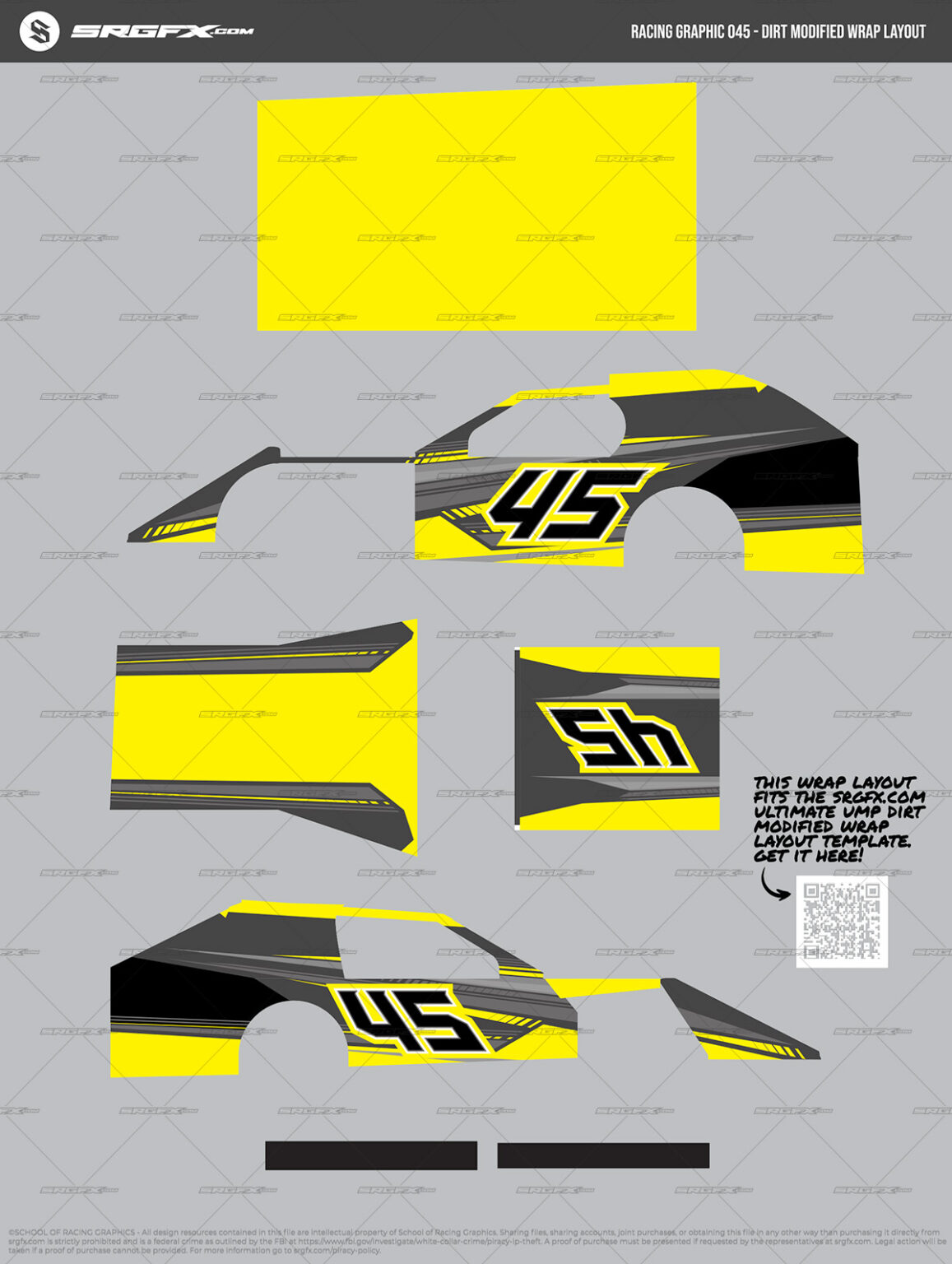 Vector Racing Graphic Single 045 | School of Racing Graphics