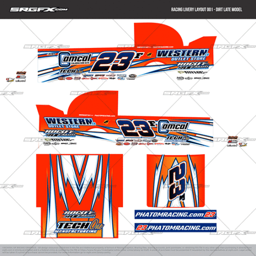 Racing Livery Layout 001 | School of Racing Graphics