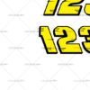 Vector Racing Number Set 22 | School of Racing Graphics