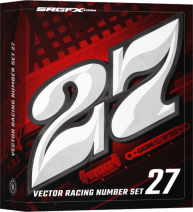 Vector Racing Number Set 27 | School of Racing Graphics