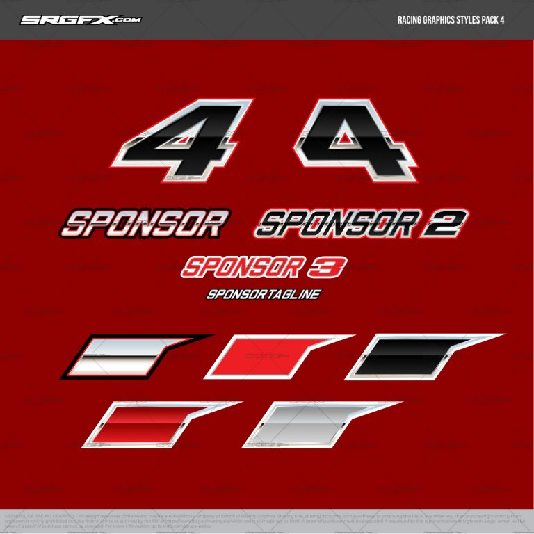 Racing Graphic Styles Pack 4 | School of Racing Graphics