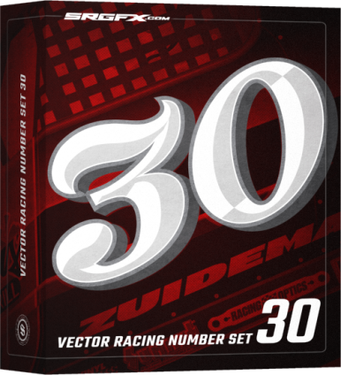 Vector Racing Number Set 30 | School of Racing Graphics