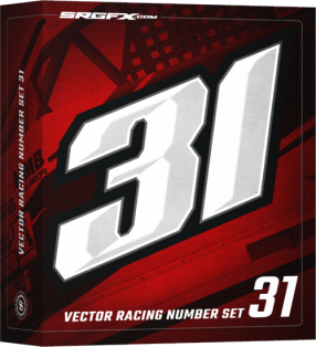 Vector Racing Number Set 31 | School of Racing Graphics
