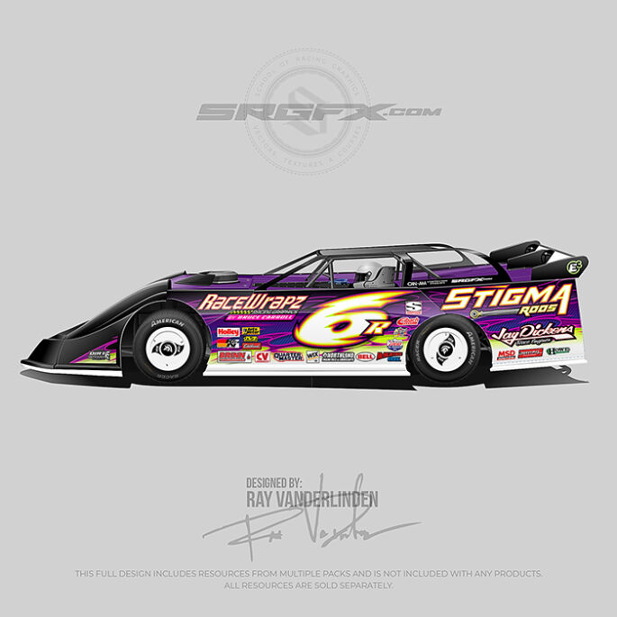 Stigma Rods 2020 Dirt Late Model | School of Racing Graphics