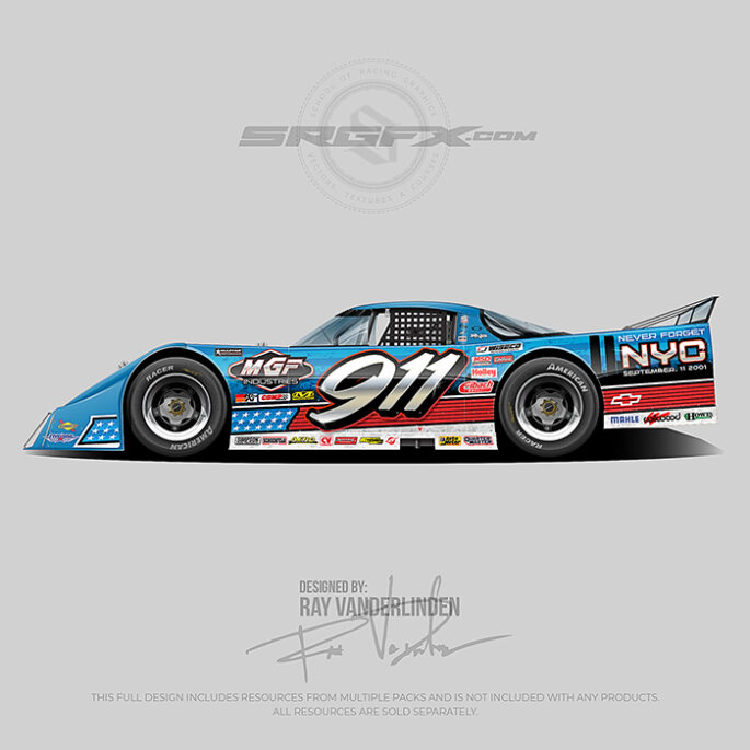 NYC 911 Memorial 2020 Asphalt Outlaw Late Model | School of Racing Graphics