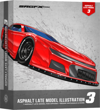 Five Star Bodies Asphalt Late Model Illustration | SRGFX.com