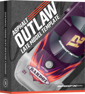 Asphalt Outlaw Late Model Template | School of Racing Graphics