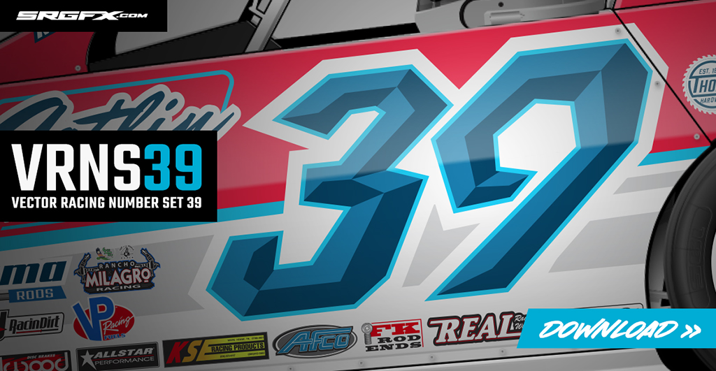 Vector Racing Number Set 39 | School of Racing Graphics