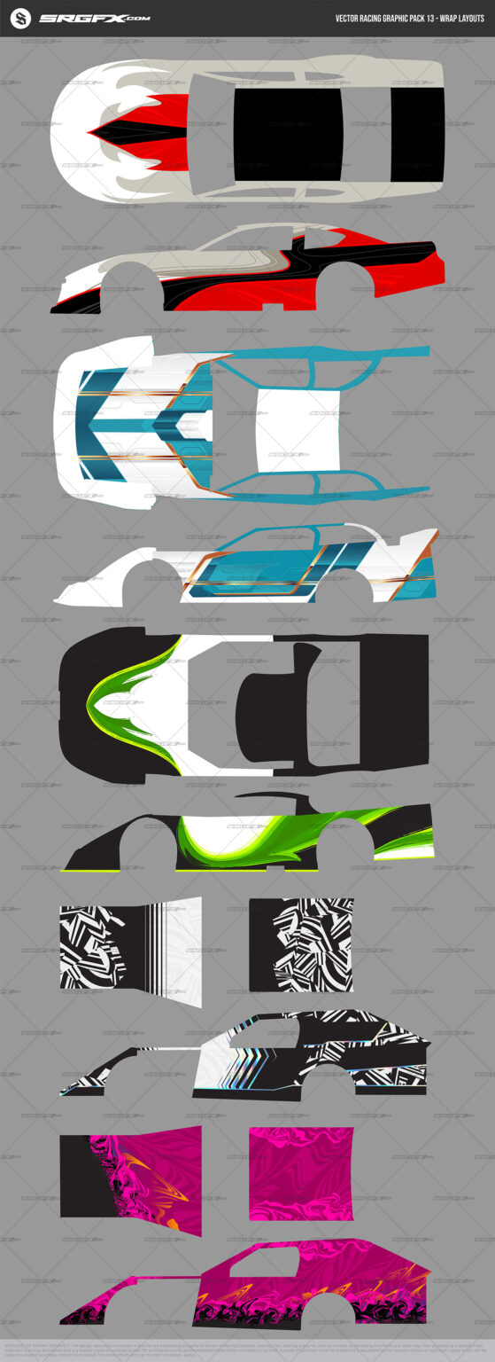 Vector Racing Graphic Pack 13 | School of Racing Graphics