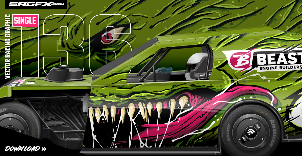 Vector Racing Creature Graphic 136 | SRGFX.com