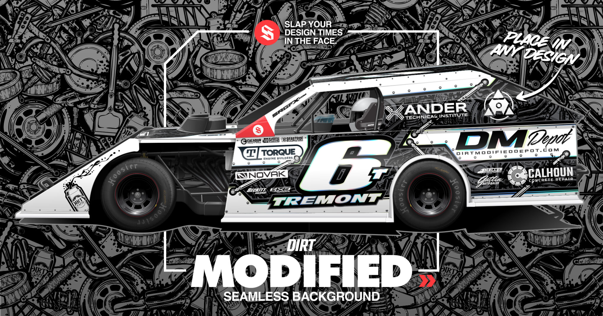 Dirt Modified Wrap Layouts Archives | School of Racing Graphics