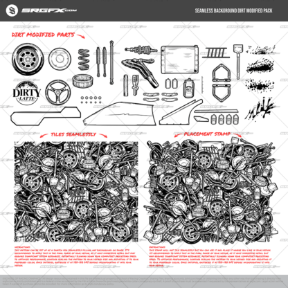 Seamless Background Dirt Modified Pack | School of Racing Graphics