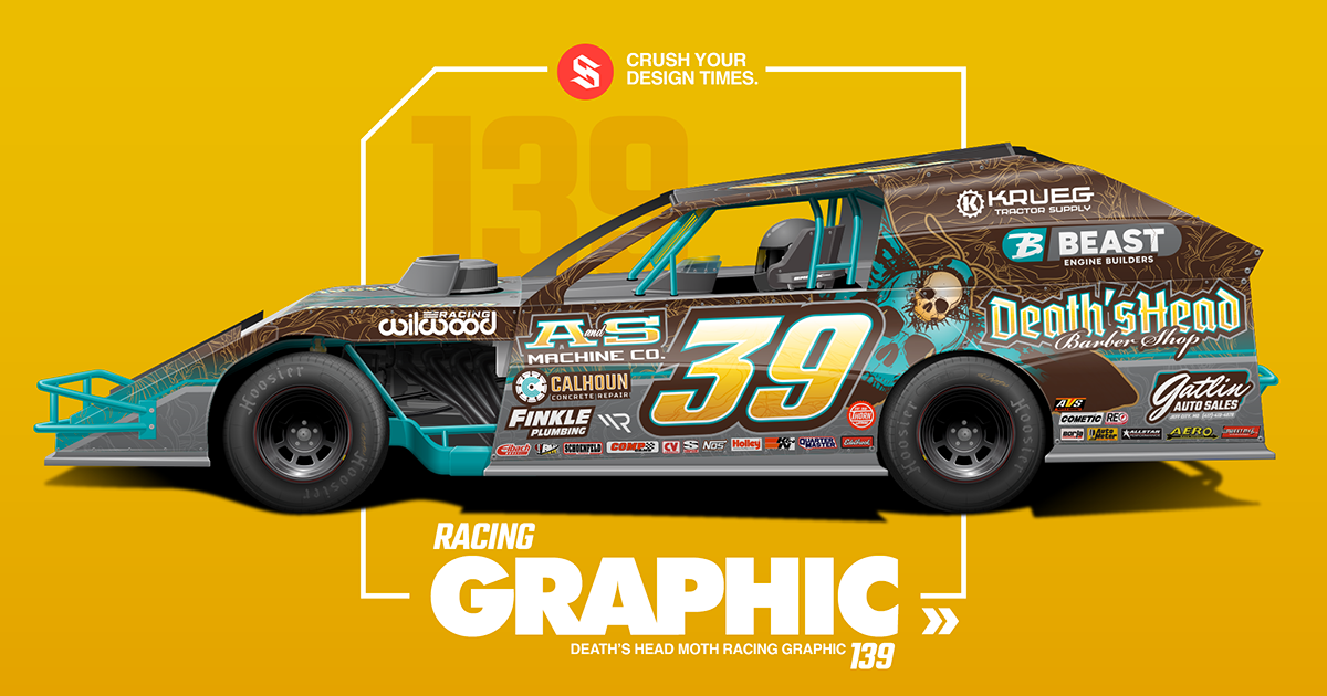 Death's Head Moth Racing Graphic 139 | SRGFX.com