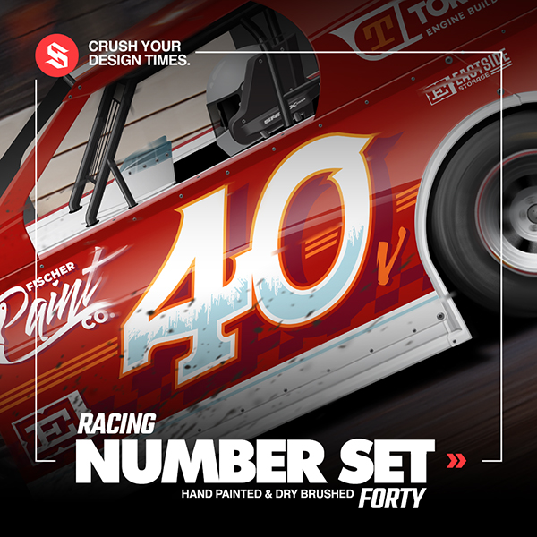 Vector Racing Number Set 36 | School of Racing Graphics