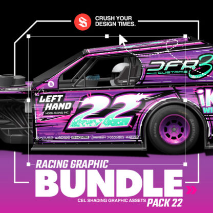 Cel Shading Racing Graphic Bundle Pack 22 | School of Racing Graphics