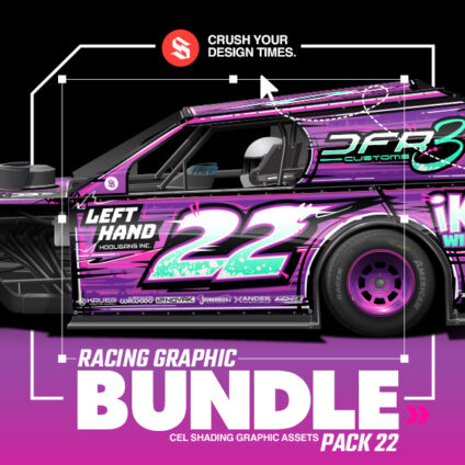 Cel Shading Racing Graphic Bundle Pack 22 | School of Racing Graphics