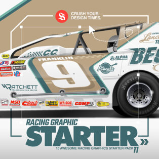 Vector Racing Graphic Starter Pack 11 | School of Racing Graphics