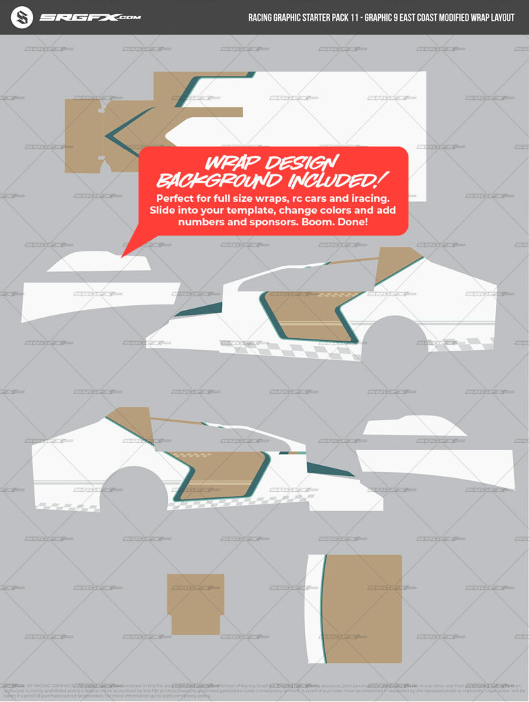 Vector Racing Graphic Starter Pack 11 | School of Racing Graphics