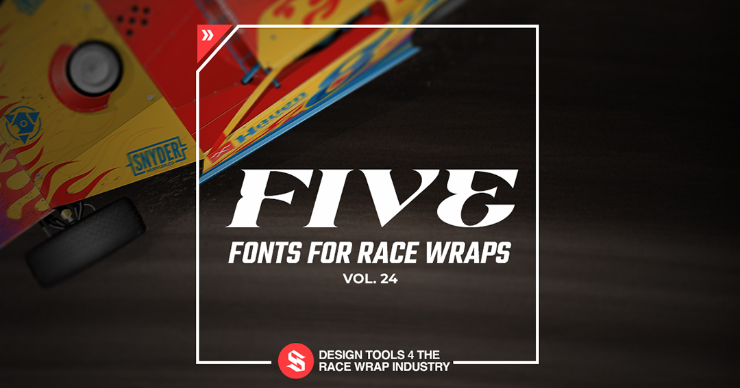 5 Fonts for Race Wraps Vol. 24 | School of Racing Graphics