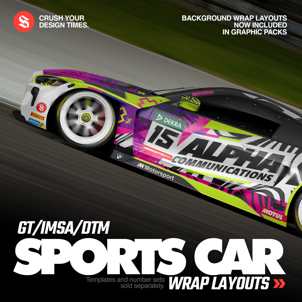GT Sports Car Wrap Layouts Archives | School of Racing Graphics